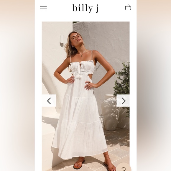 Sabo Skirt | Dresses | Nwt Billy J White Vella Midi Dress | Poshmark